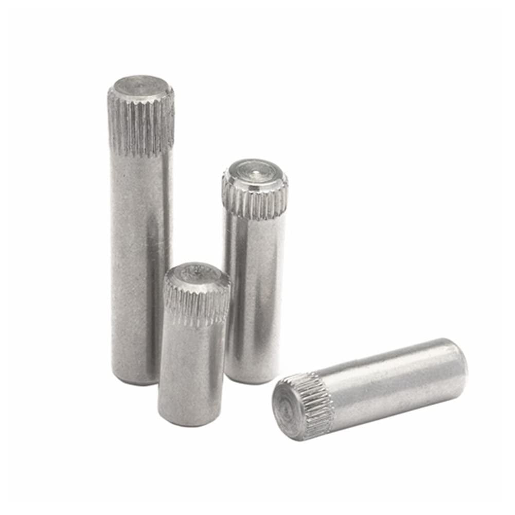 100 Pcs 304 Stainless Steel Knurled Axle Pins Link Rod Dowels 5x20mm ...