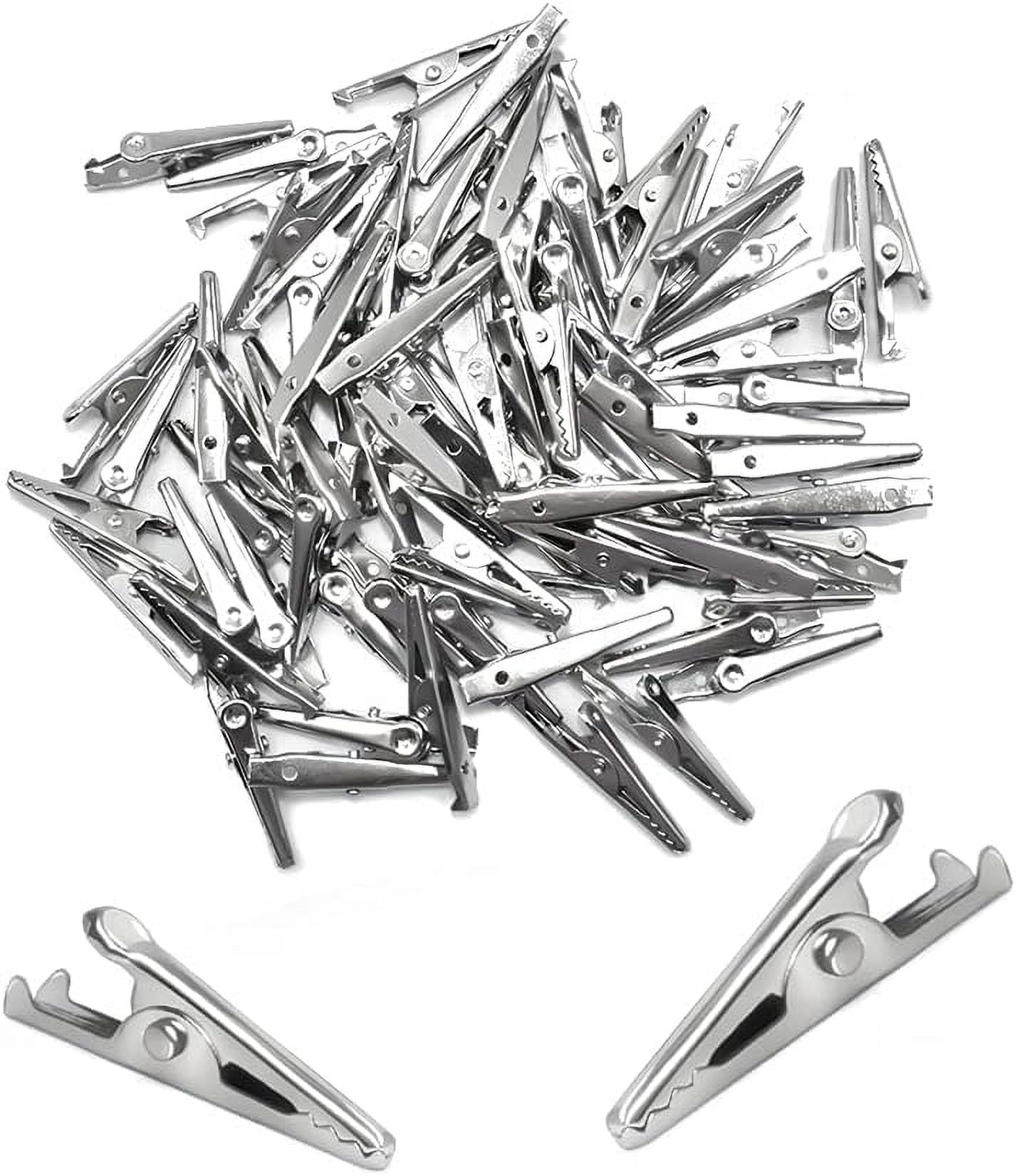 100 Pcs 35mm Alligator Clips, Small Metal Clips, Multipurpose Utility ...