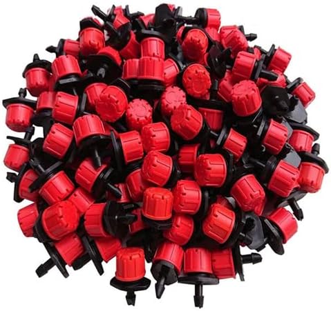 100 Pcs 360 Degree 8-Holes Adjustable Irrigation Drippers Sprinklers 1/ ...