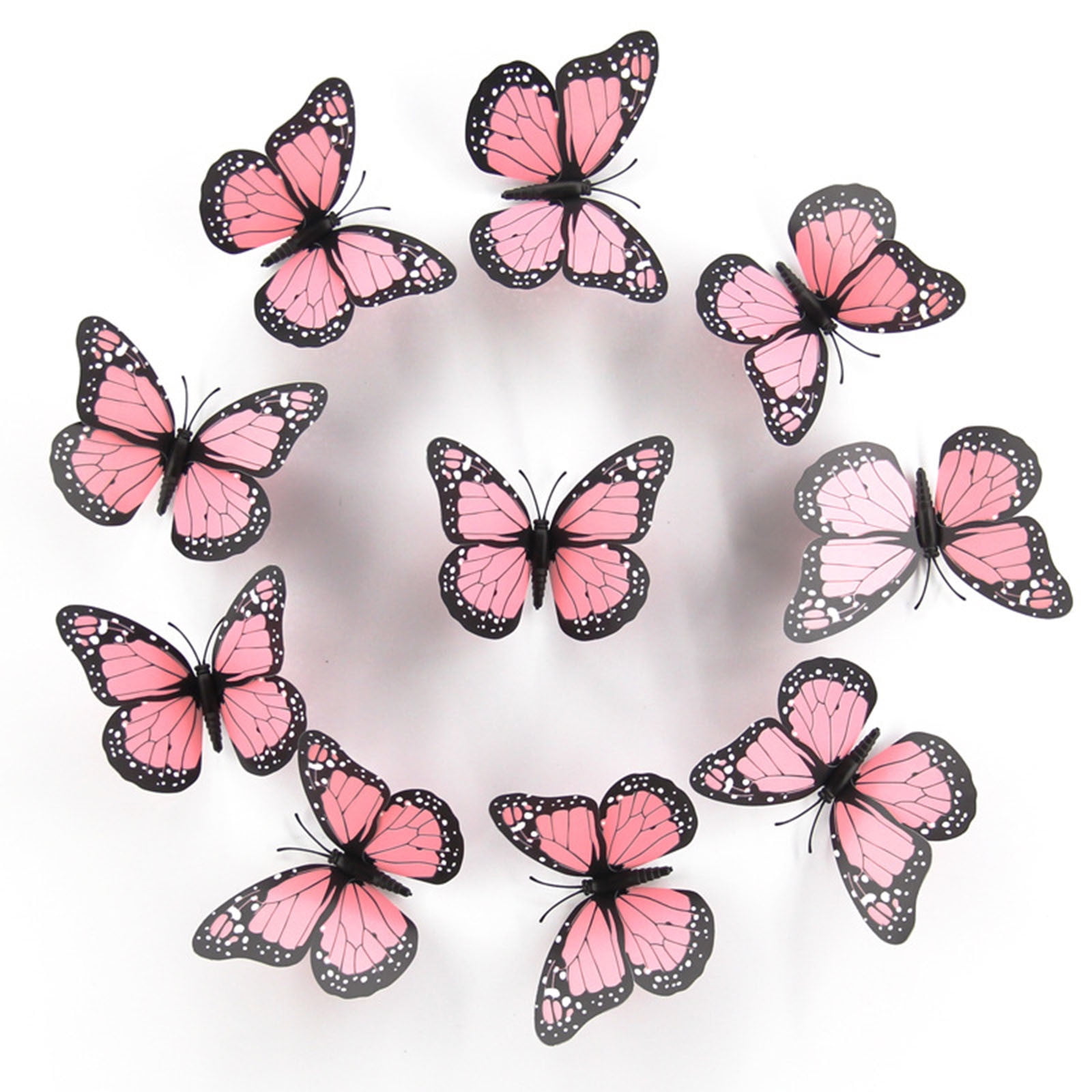 100 Pcs 3D Butterfly Wall Stickers,DIY Wall Decor,Removable Paper ...