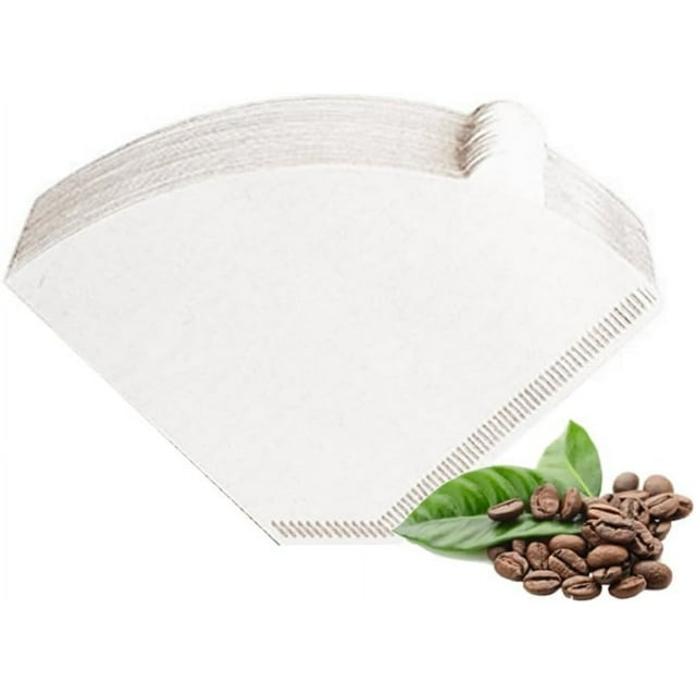 100 Pcs #4 Coffee Filters, Trianu Coffee Filters 8-12 Cup, Disposable ...