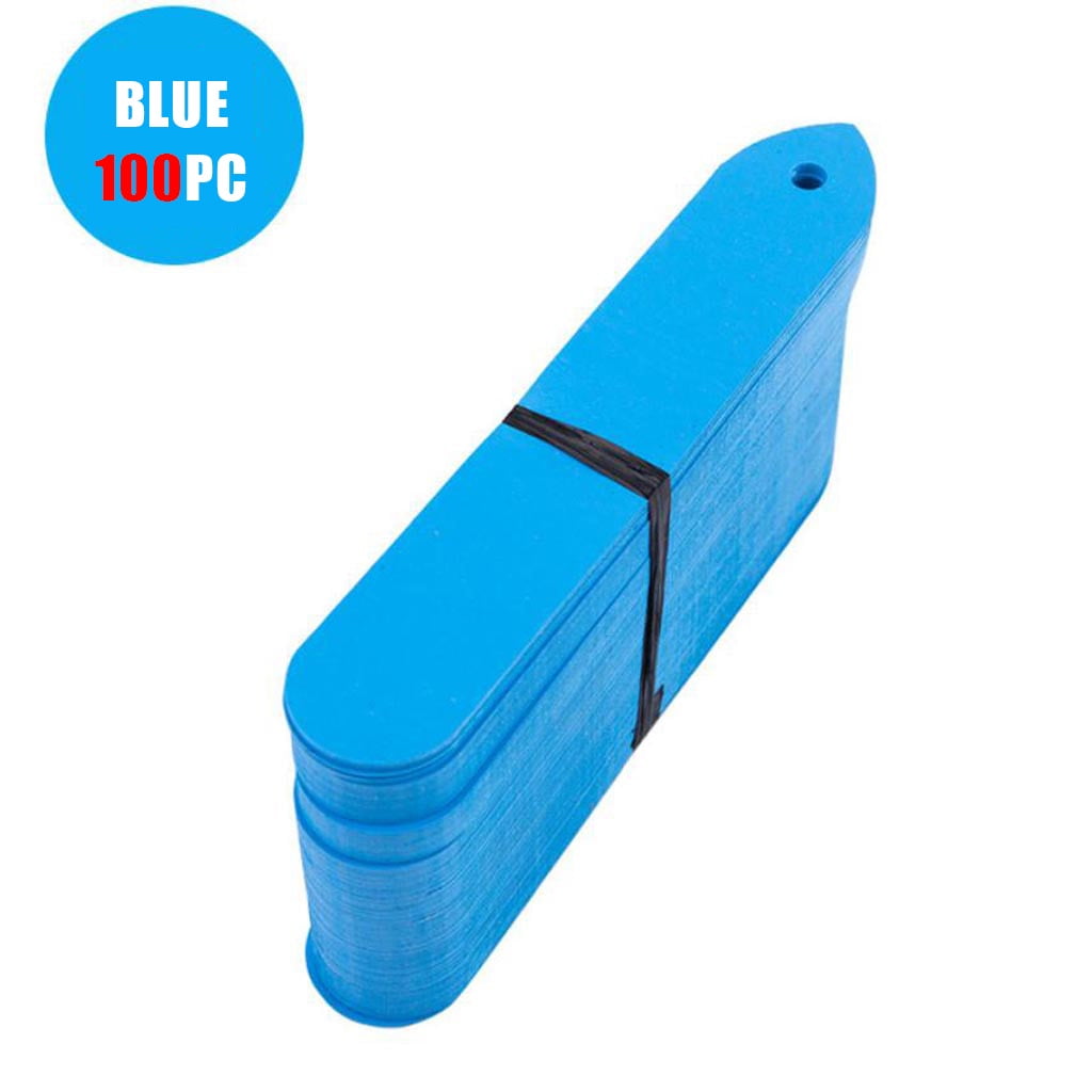 100 Pcs 4 Inch Blue Plastic Plant Nursery Garden Labels Pot Marker ...