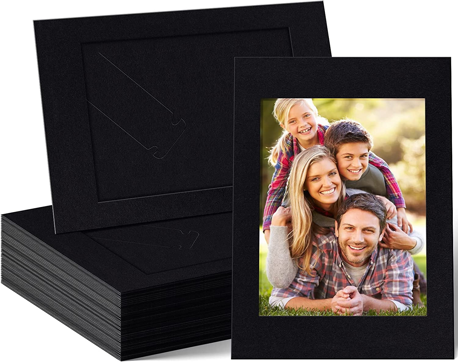 100 Pcs 4 x 6 Inch Paper Picture Frames Standing Photo Frames with ...