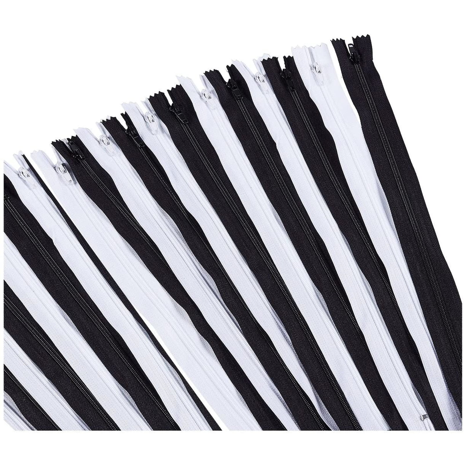 100 Pcs #5 Nylon Coil Zipper for Sewing Repair Kit Replacement, Black ...
