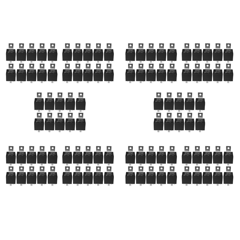 100 Pcs 5 Pin 12V Relay Switch (SPDT) (30/40 Amp) 12 Volt Automotive ...