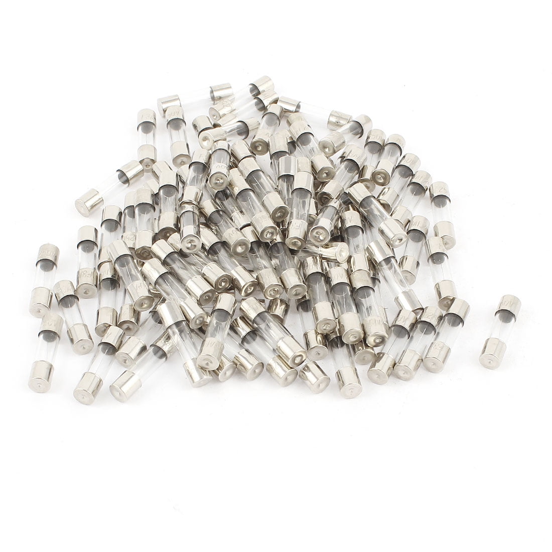 100 Pcs 5mm x 20mm F6.3AL Quick Blow Type Glass Tube Fuses 250V 6.3A ...