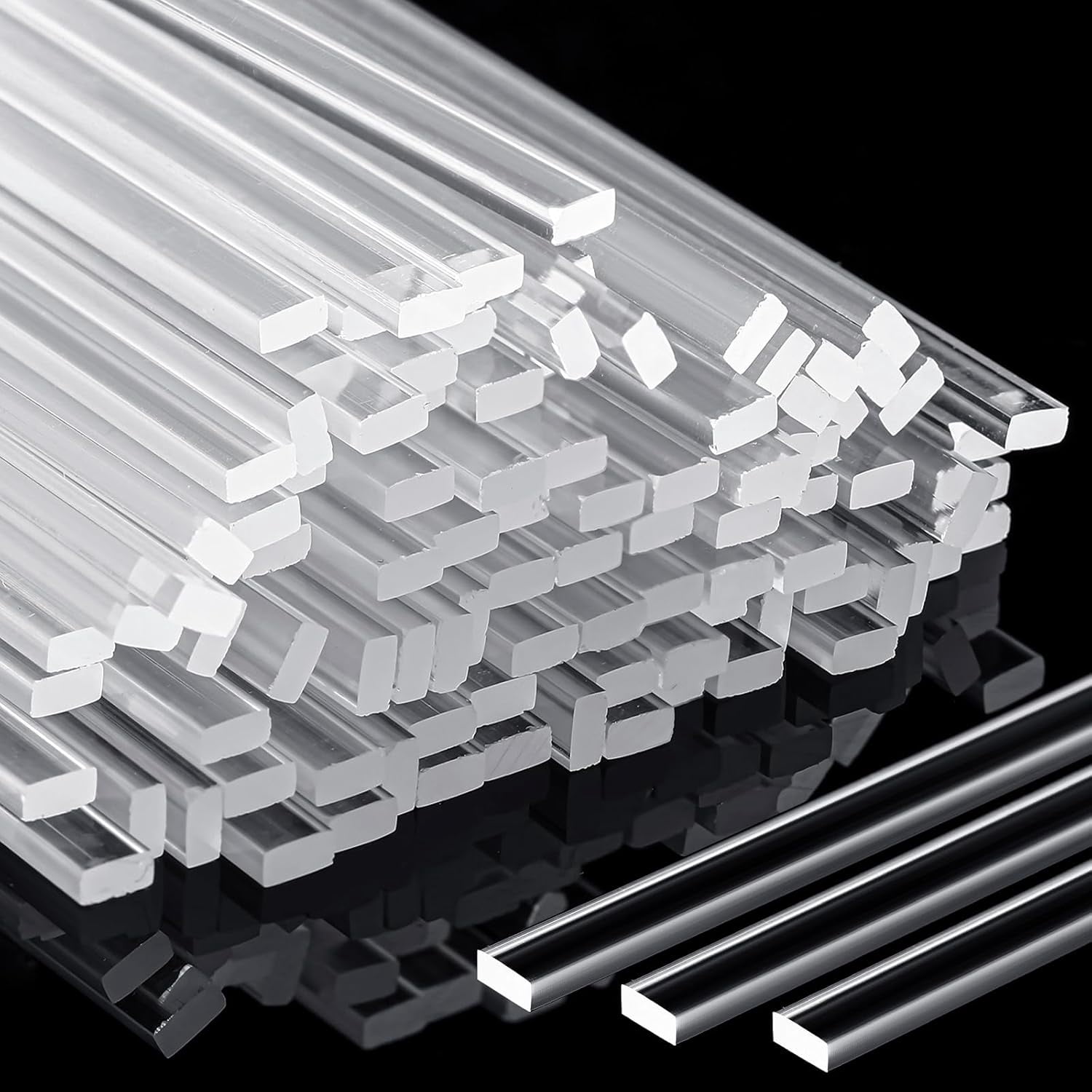 100 Pcs 6" Flat Clear Sticks for Cake Toppers Acrylic Candy Cake Pops ...