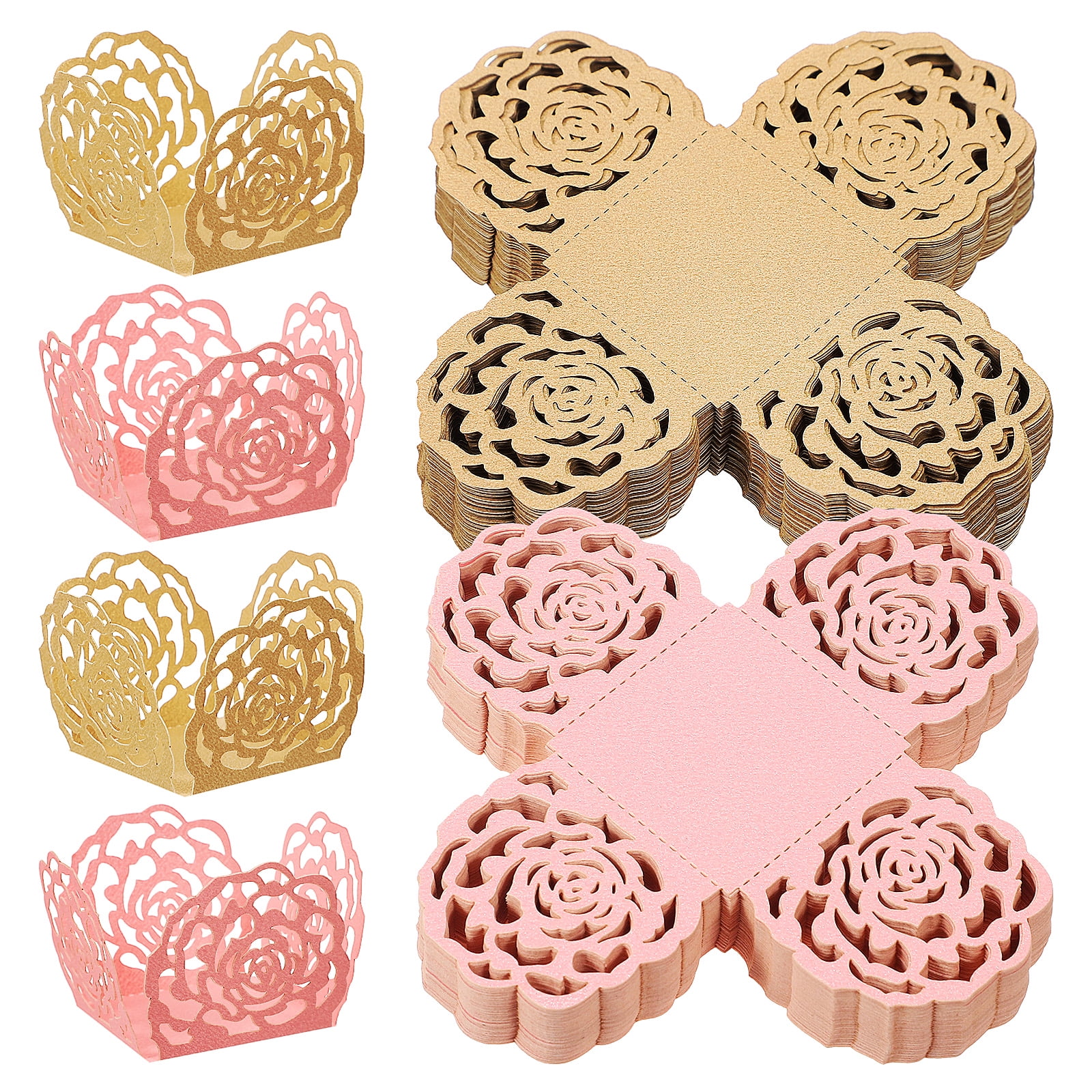 100 Pcs 6 Packs Paper Cup Mini Cupcake Liner Candy Cups Wrapdock ...