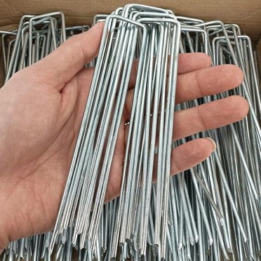 Heavy Duty Galvanized Steel Garden Stakes U-type Staples Securing Pegs ...