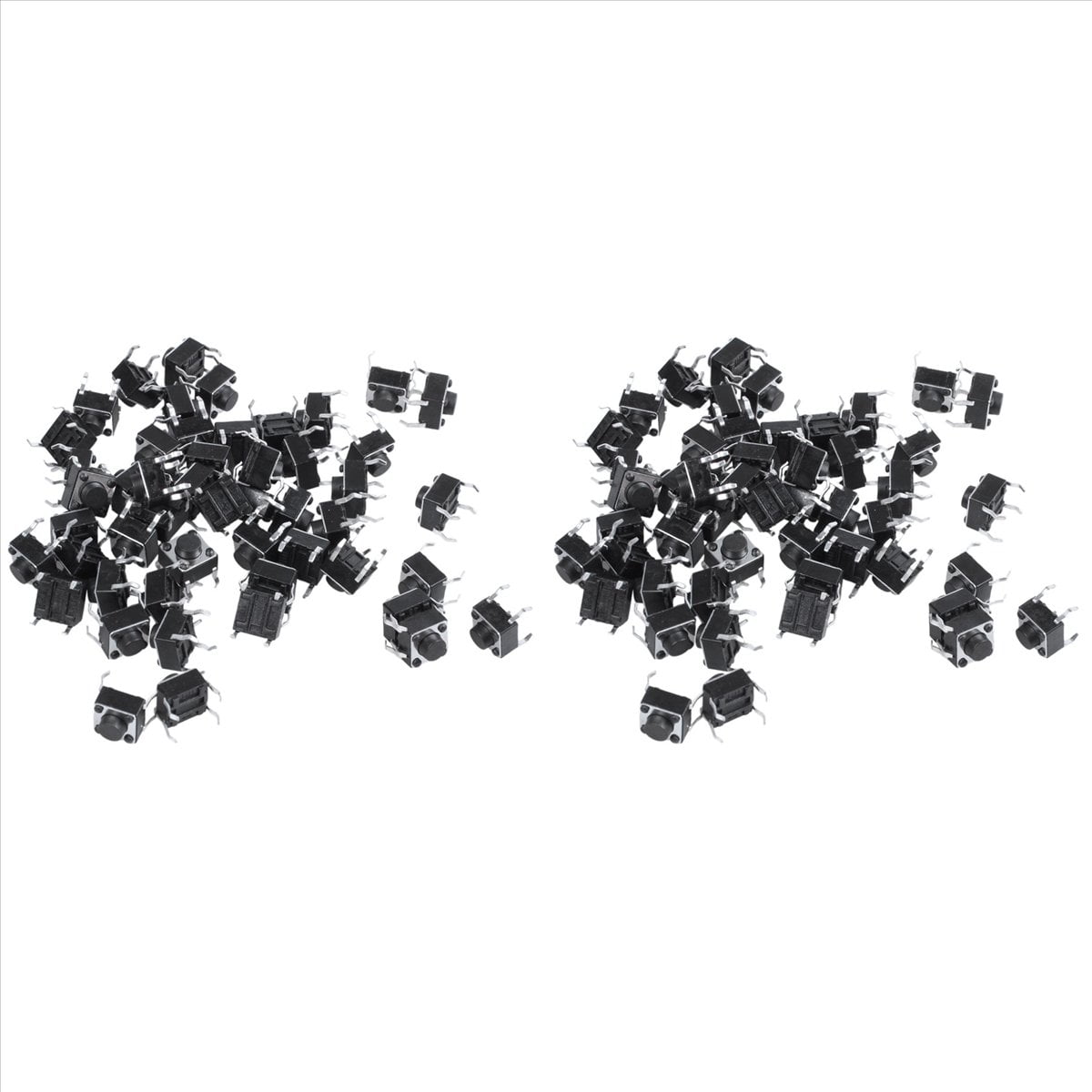 100 Pcs 6X6X5mm 4-Pin DIP Through Hole Momentary Tactile Push Button ...