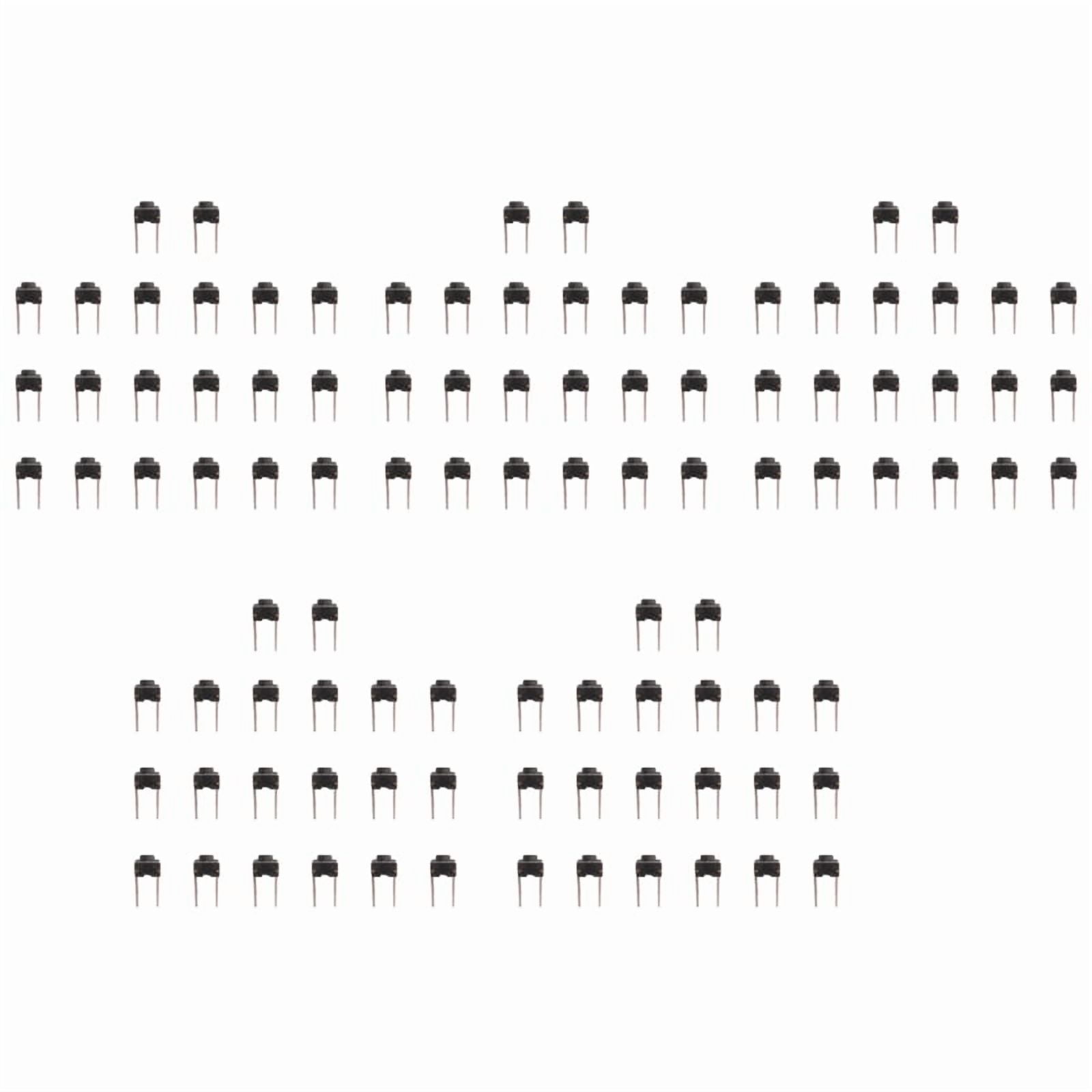 100 Pcs 6x6x5mm Momentary Tactile Tact Push Button Switch 2 Pin DIP ...