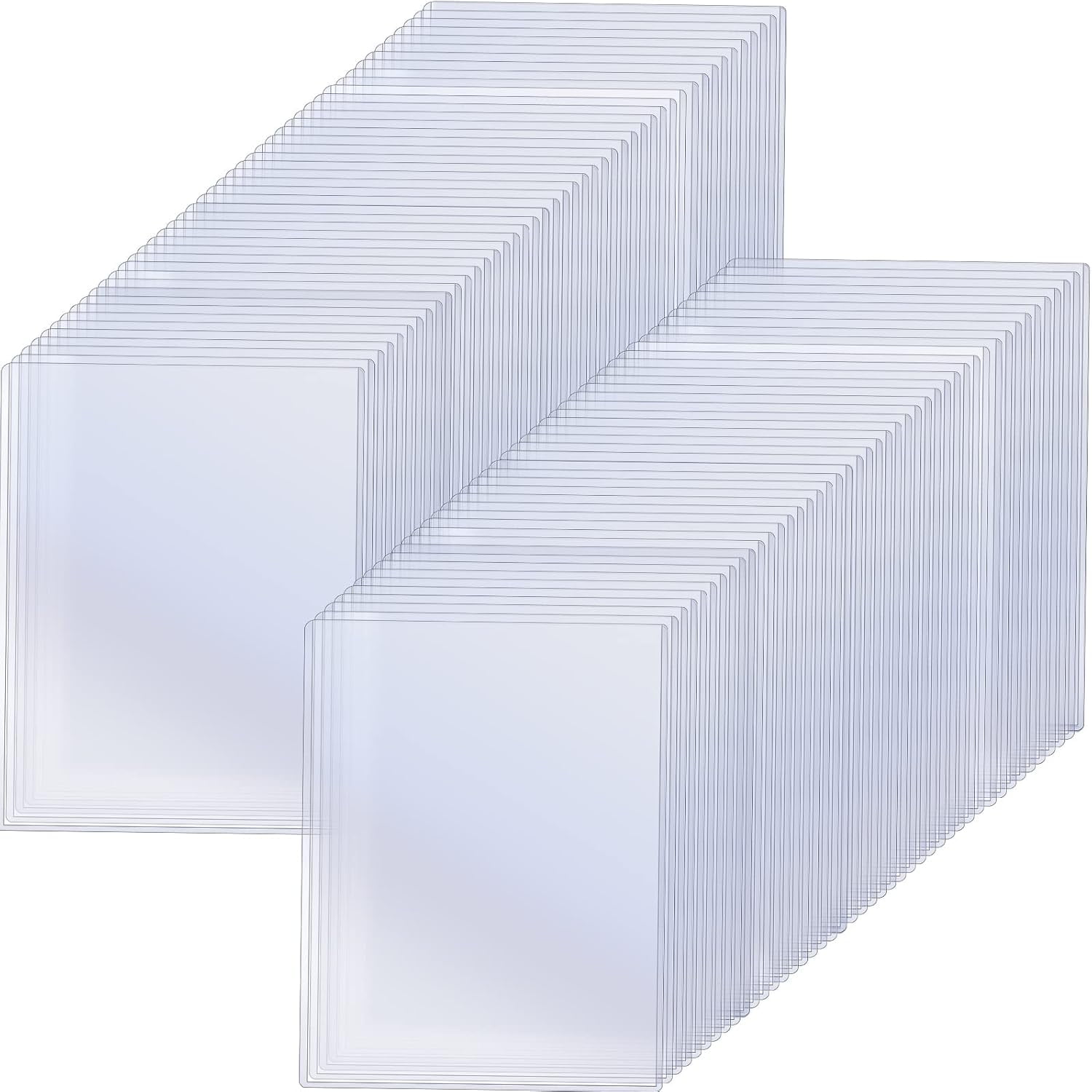 100 Pcs 8 1/2" x 11" Rigid Print Protectors Clear Rigid Sleeve Plastic ...