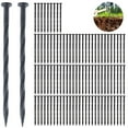 100 Pcs 8-Inch Landscape Stakes, Spiral Garden Nails, Heavy Duty Lawn ...
