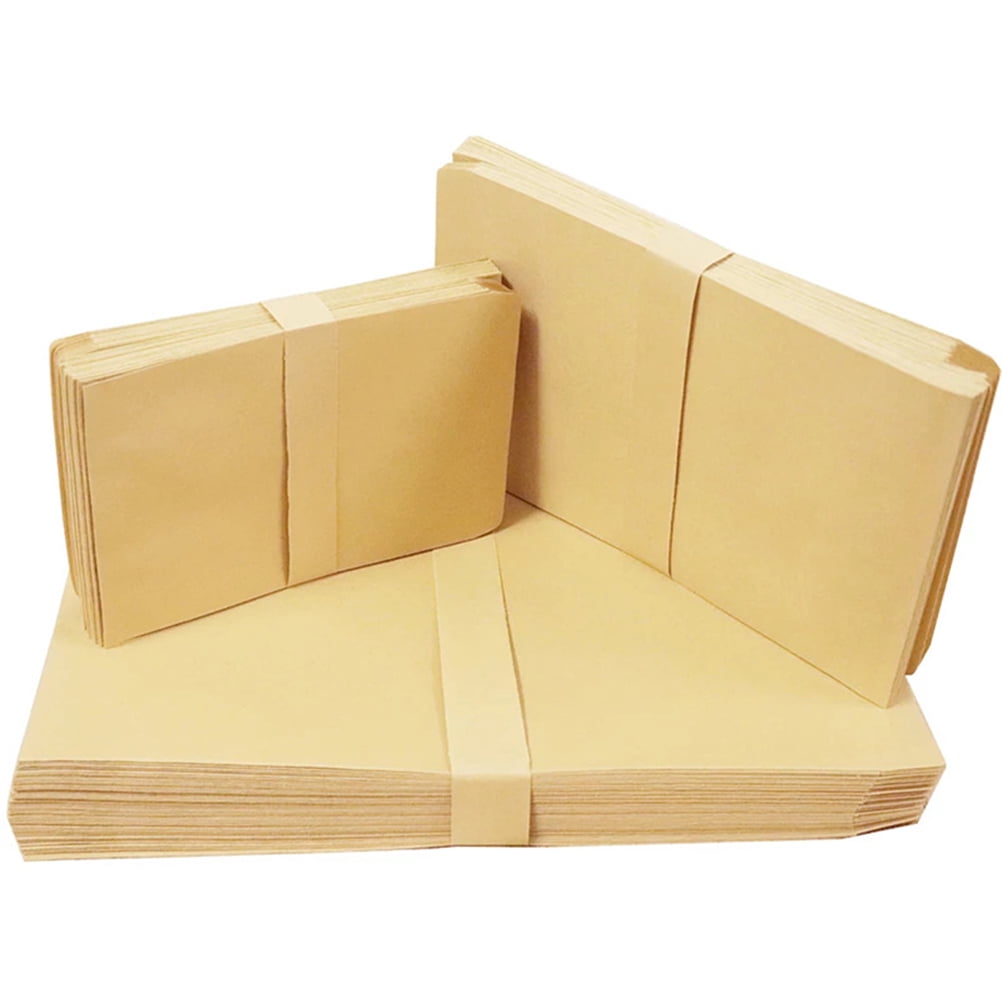 100 Pcs A4 Brown Envelopes Retro Envolopes Postcard Envelopes Practical ...
