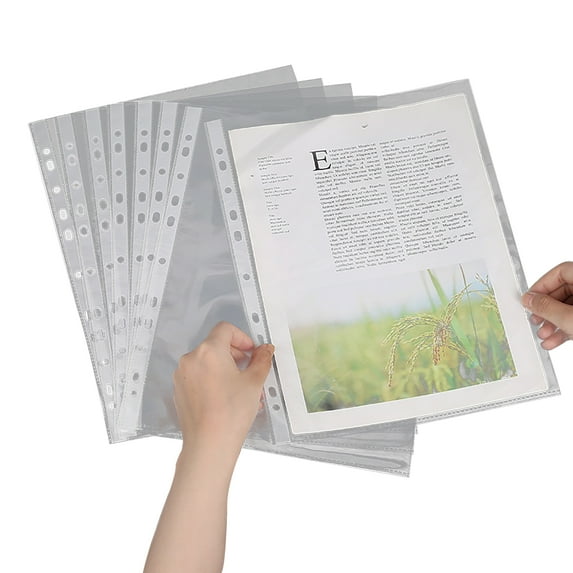 100 Pcs A4 Clear Document Folder Transparent Waterproof Case Document ...