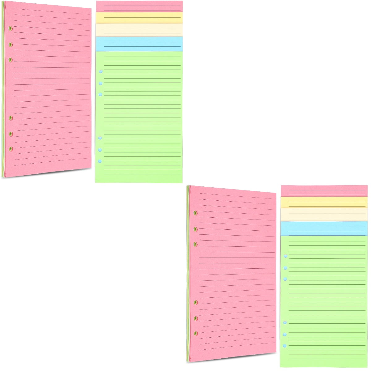 100 Pcs A5 Refill Paper Planner Filler Paper Loose Leaf Note Book Paper ...