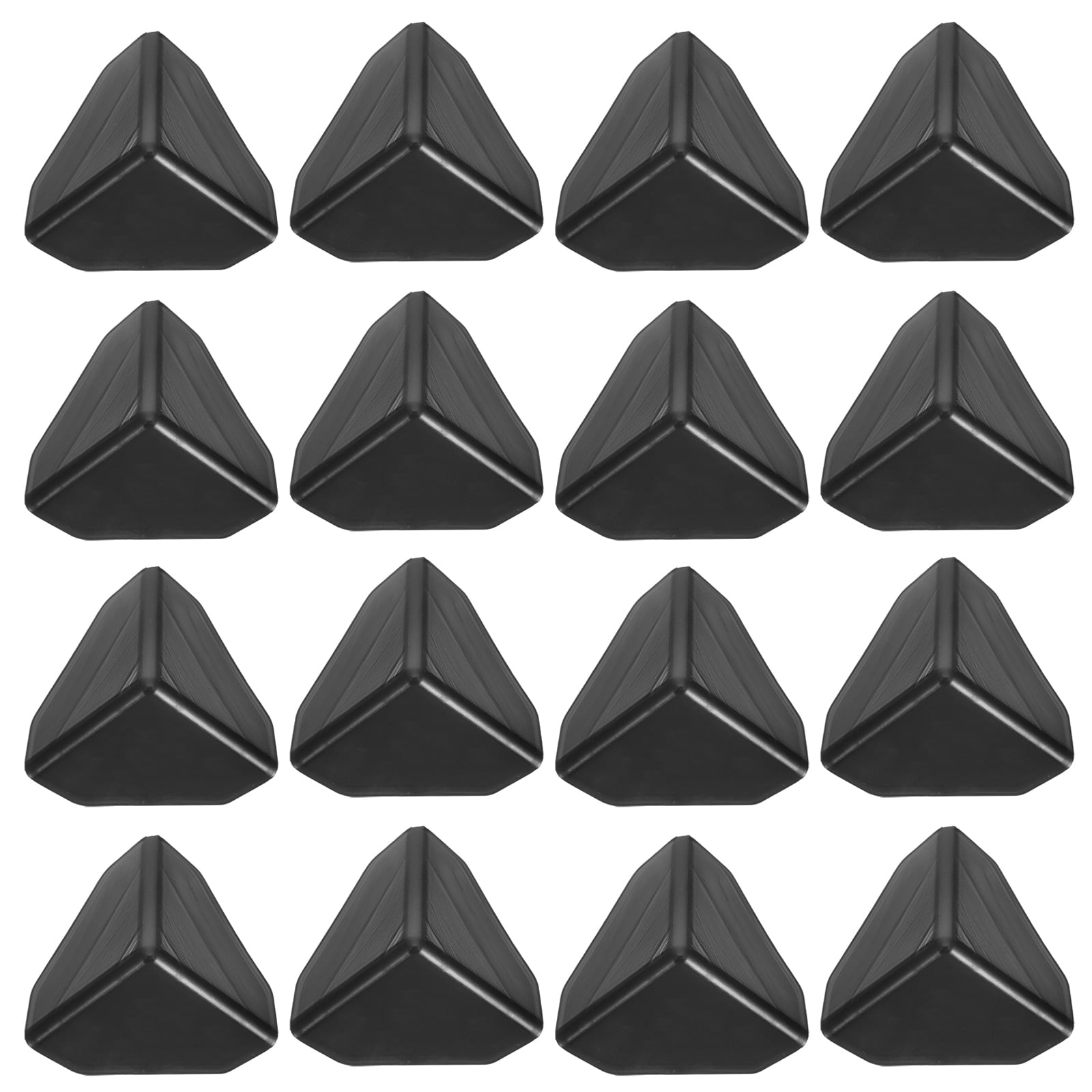 100 Pcs Accessories Three-sided Plastic Corner Protector Black ...