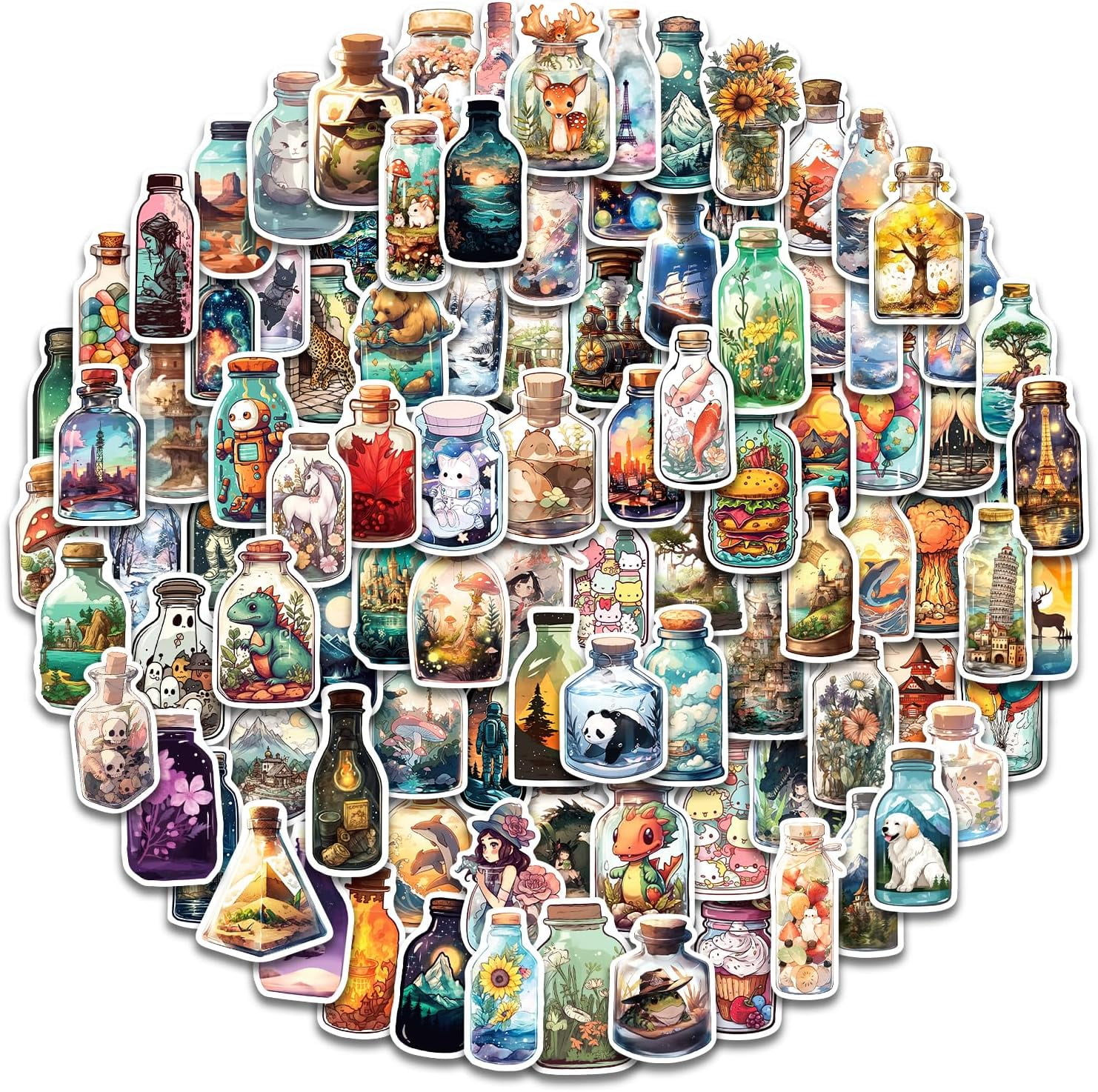 100 Pcs Aesthetic Stickers Cute Vinyl Stickers Pack for Water Bottles ...