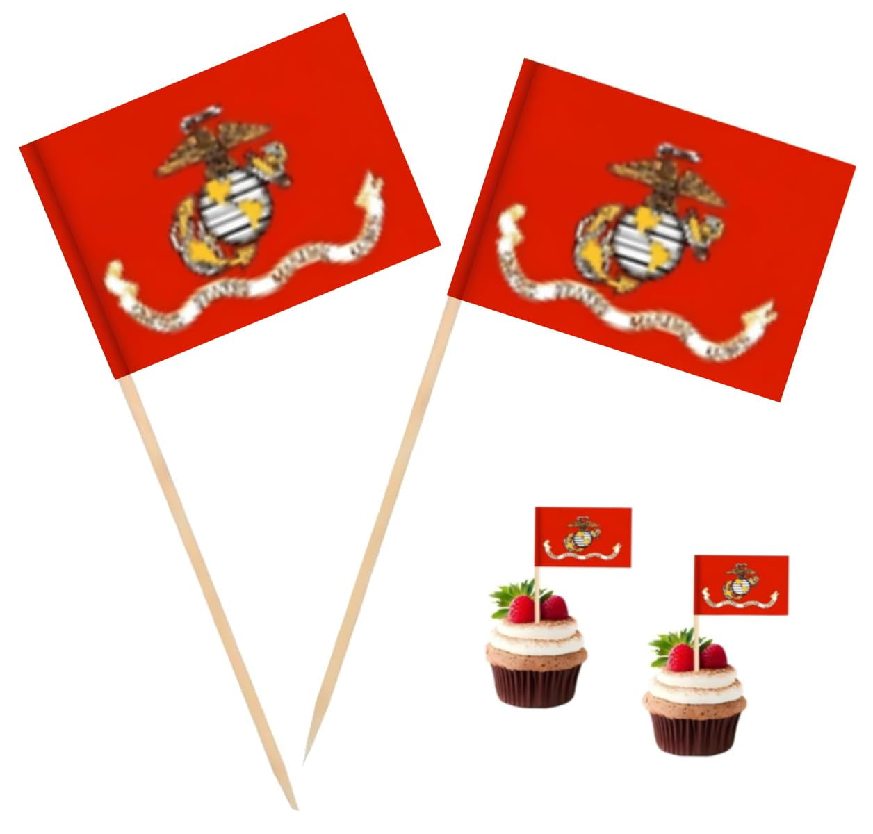 100 Pcs American Toothpick Flags, Cocktail AIS1 Picks Mini Stick ...