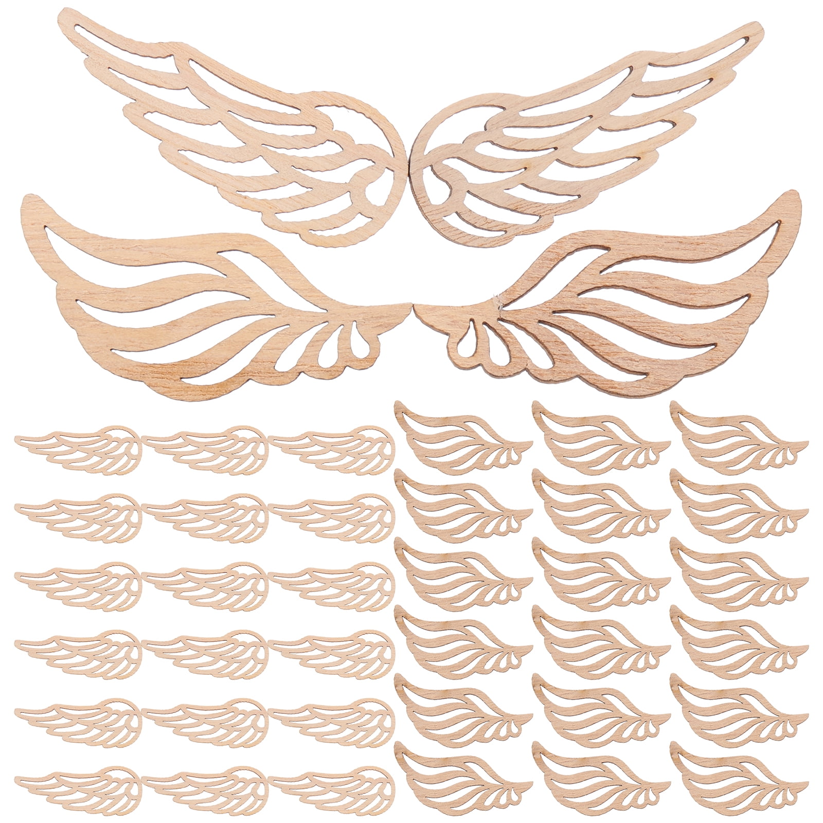 100 Pcs Angel Wings Ornaments for Crafts DIY Wood Chips Baby - Walmart.com