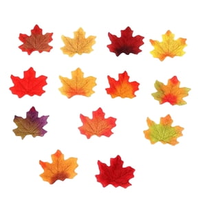 putnchl Fake Fall Leaves Halloween Decor Fake Fall Maple Leaf Leaves ...