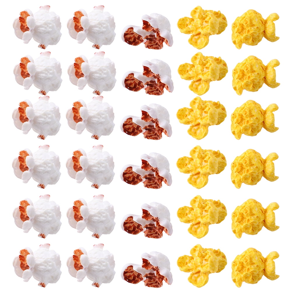 100 Pcs Artificial Popcorn Models Ornament Dessert Charms Child Kid ...