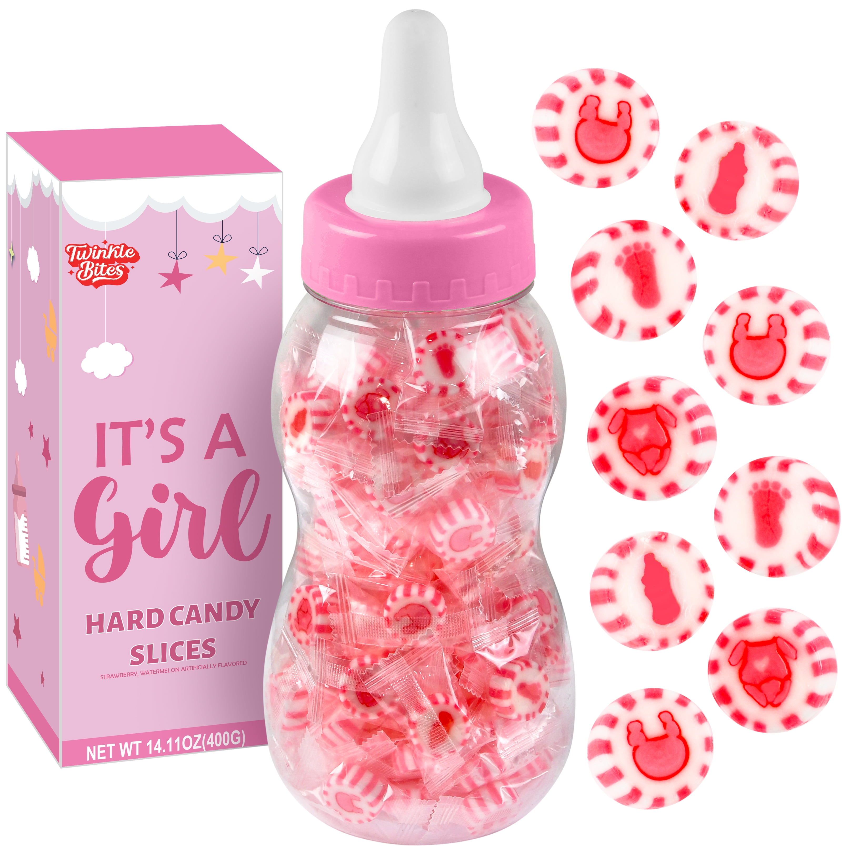 100 Pcs Baby Shower Pink Candy - Individually Wrapped - Packed In A ...