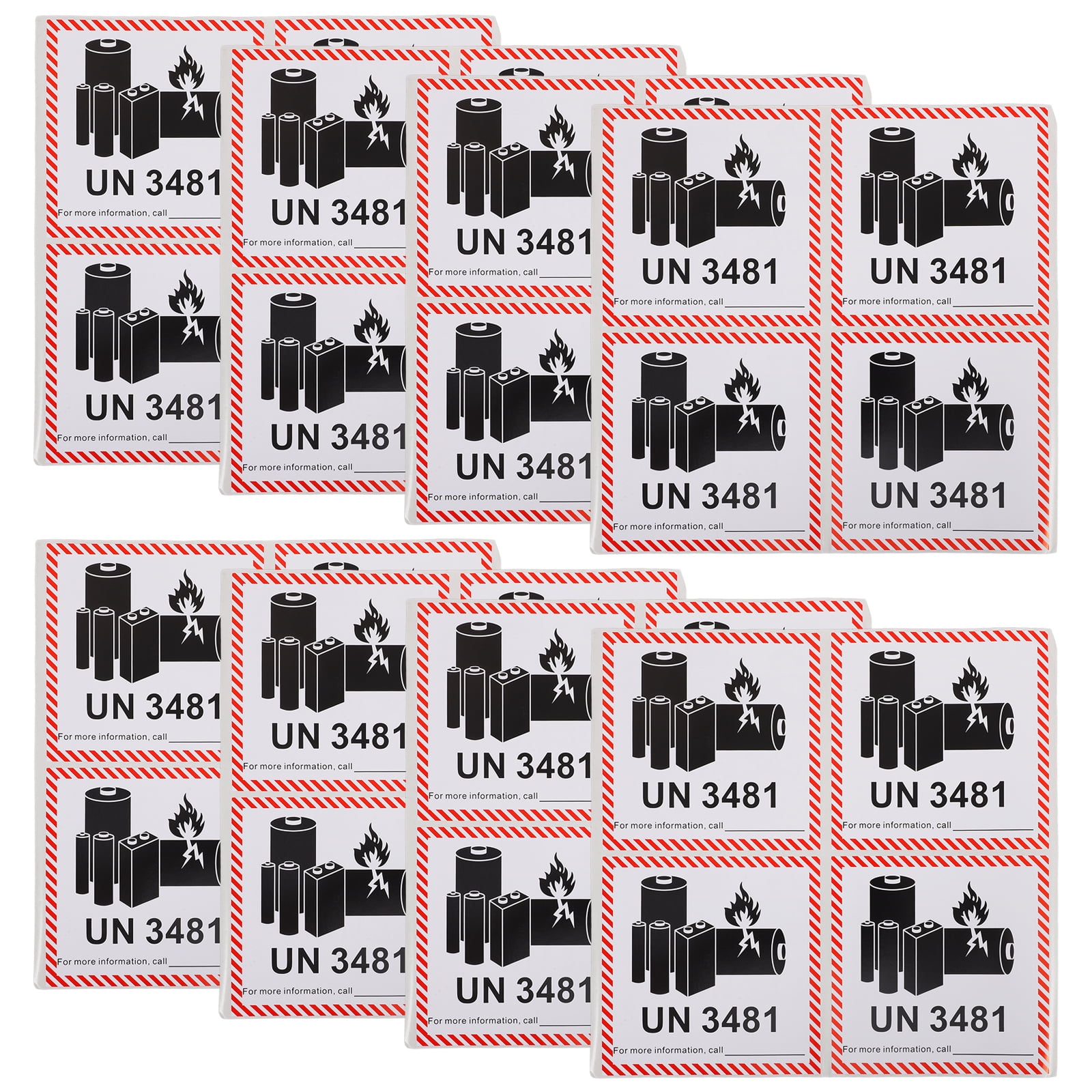 FELTECHELECTR Lithium Battery Safety Labels Assorted Color 100Pcs 3 ...