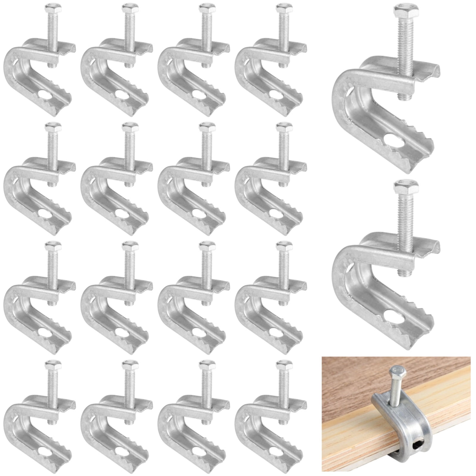 100 Pcs Beam Clamps, Screw in Hooks for Flanges, Mini Tiger Clamps ...