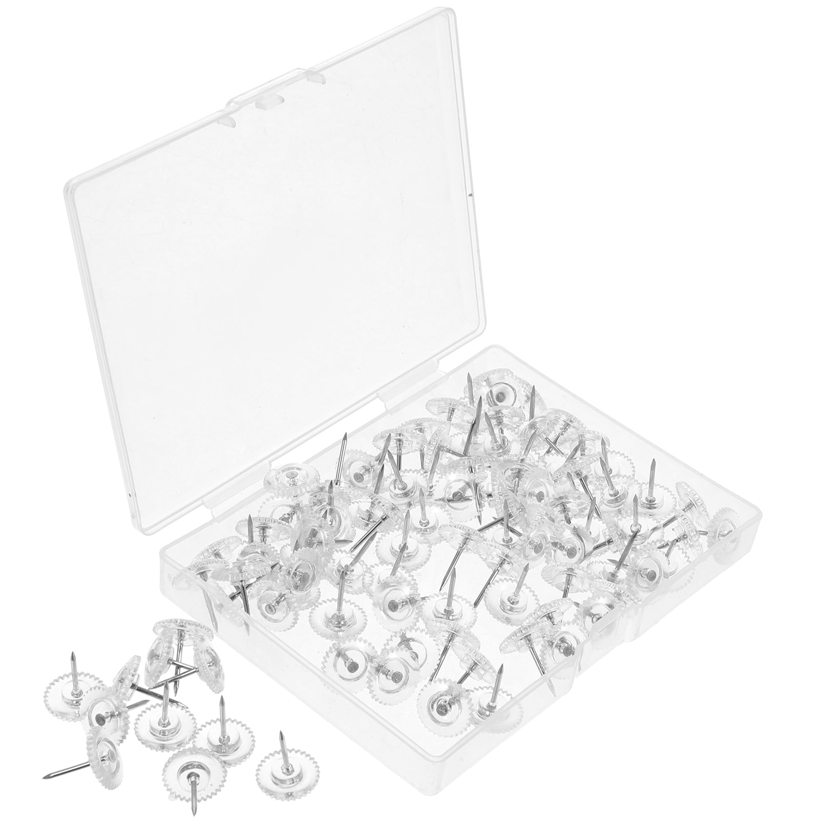 MOKKHNB thumb tacks clear Thumbtacks Transparent Drawing Paper Fixing ...