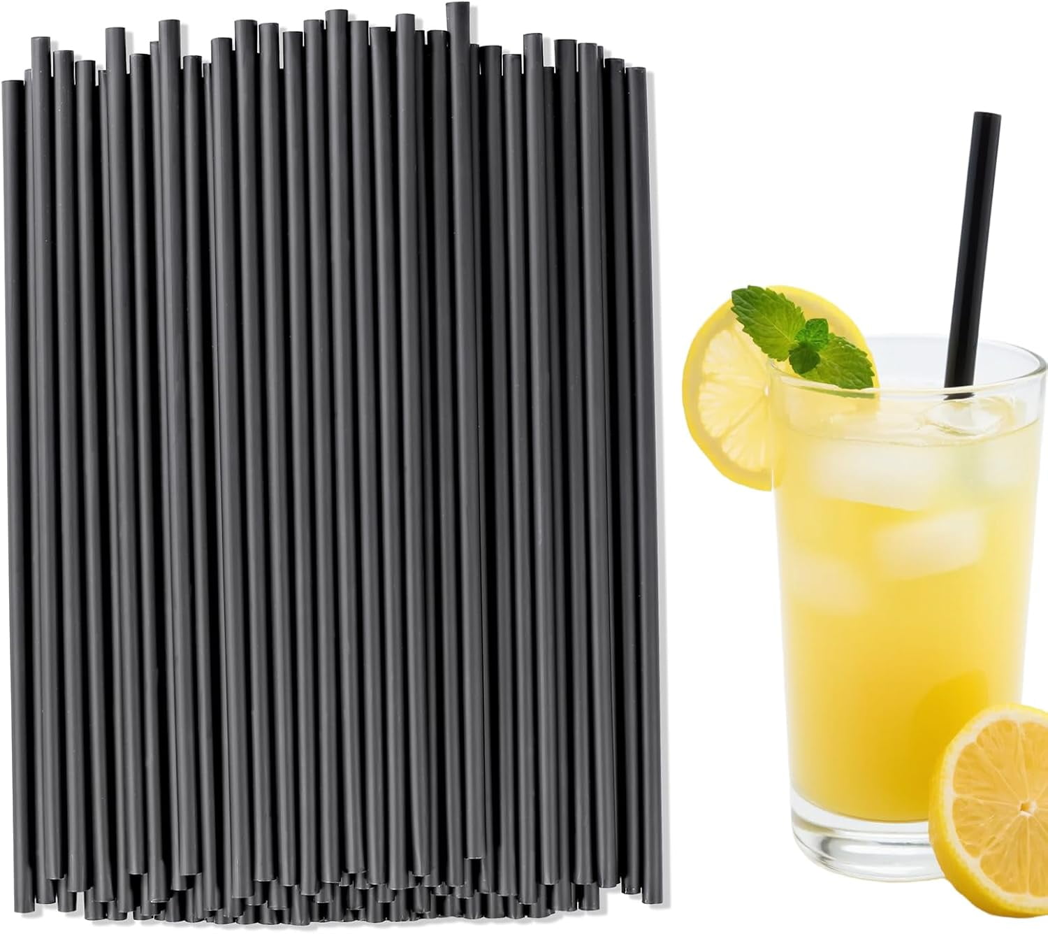 [100 Pcs] Biodegradable Compostable Unwrapped Drinking Straws - PLA ...