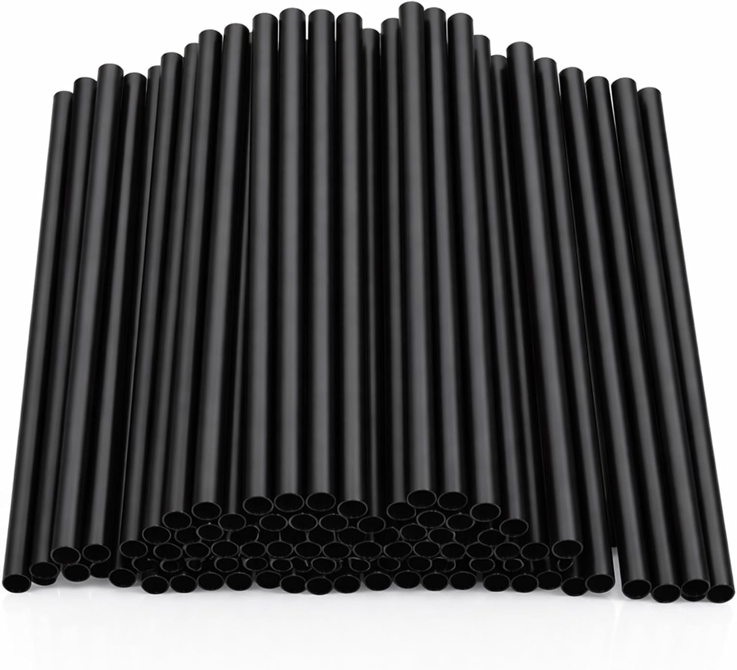 100 Pcs Black Cocktail Straws, 5.12 Inch Short Disposable Plastic Small ...