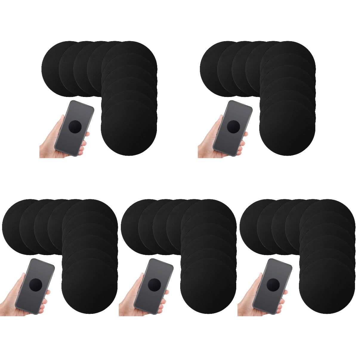100 Pcs Black Magnet Sheet 40 Phones Car Stickers Vehicle Support Patch ...