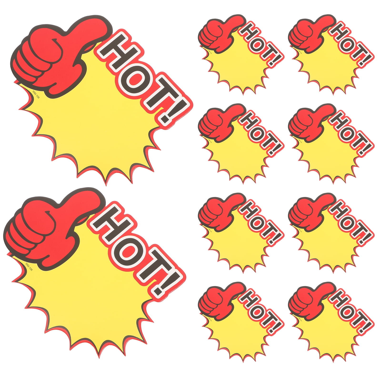 100 Pcs Blank Garage Burst Signs Sale Signs For Retail Store Stickers ...