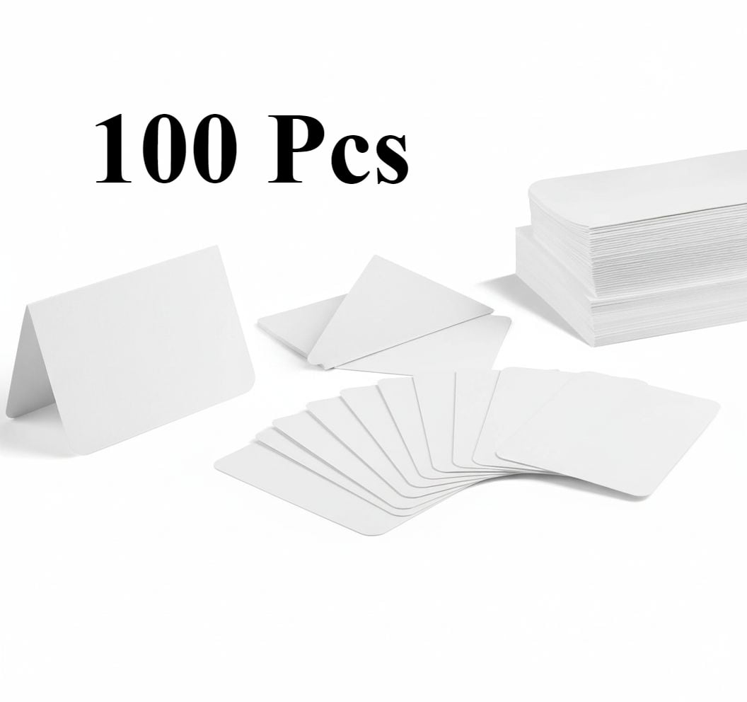 100 Pcs Blank Watercolor Cards , Cotton Heavyweight Foldable Greeting ...