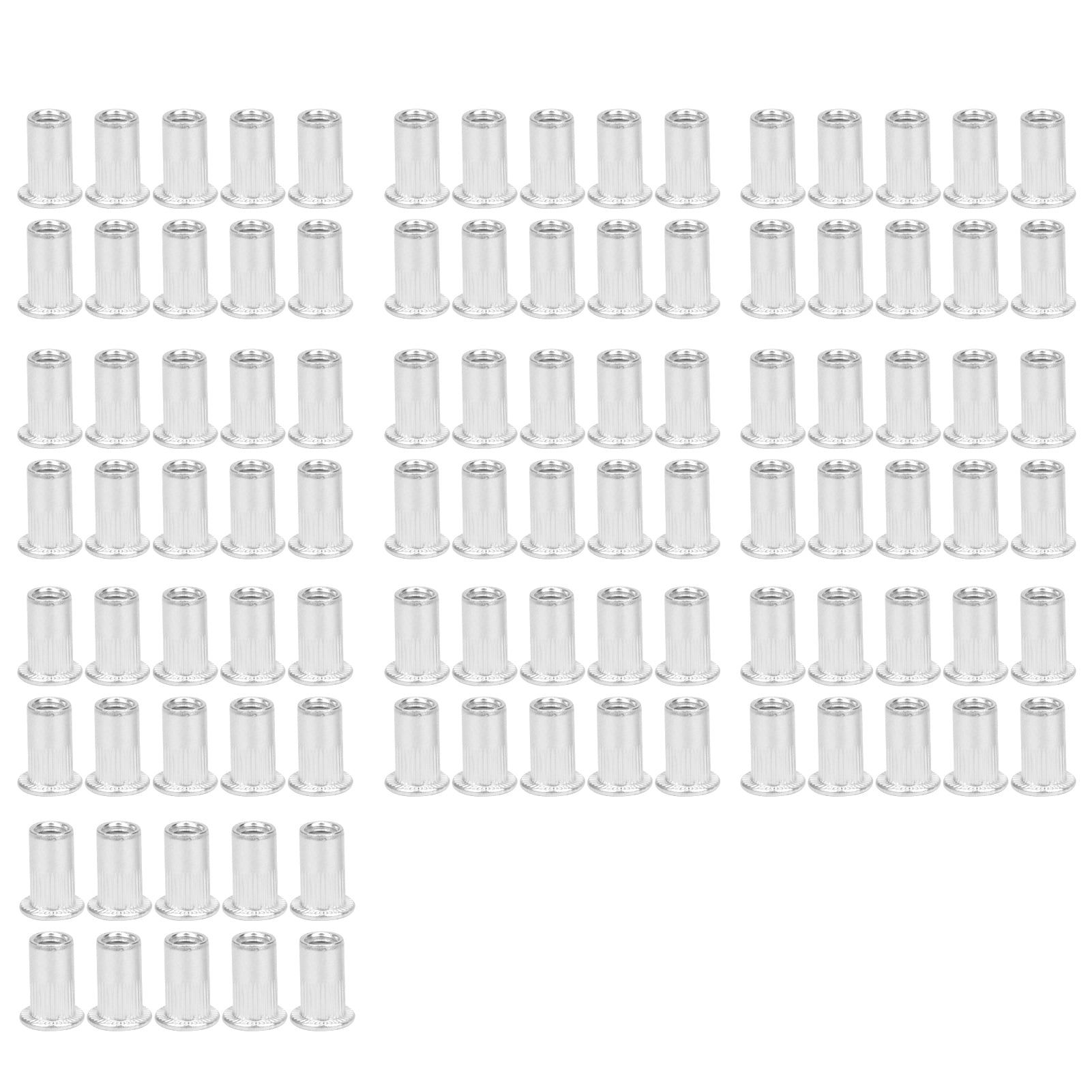 100 Pcs Blind Rivet Nut Nutserts Aluminum M5 Rivet Nut Inserts Threaded ...