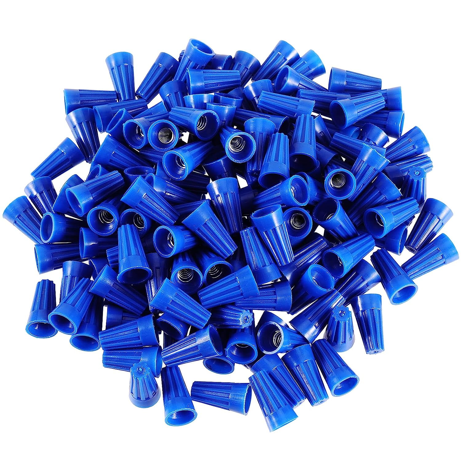 100 Pcs Blue 10x18mm Electrical Wire Connectors Screw Terminals - Twist ...
