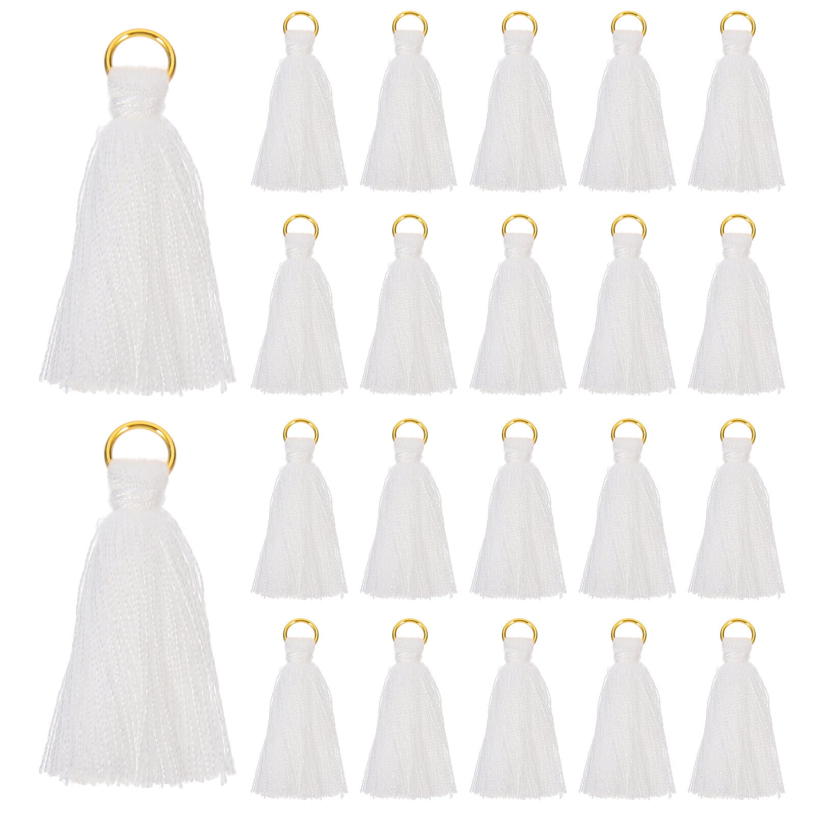 TABLZONE Sewing Tassels Polyester 100pcs White For Craft Enthusiasts ...