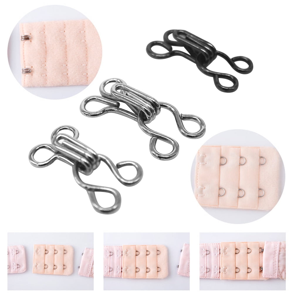 100 Pcs Bra Connector Buckle Sewing Hooks Fur Metal Coat and Eye Latch ...