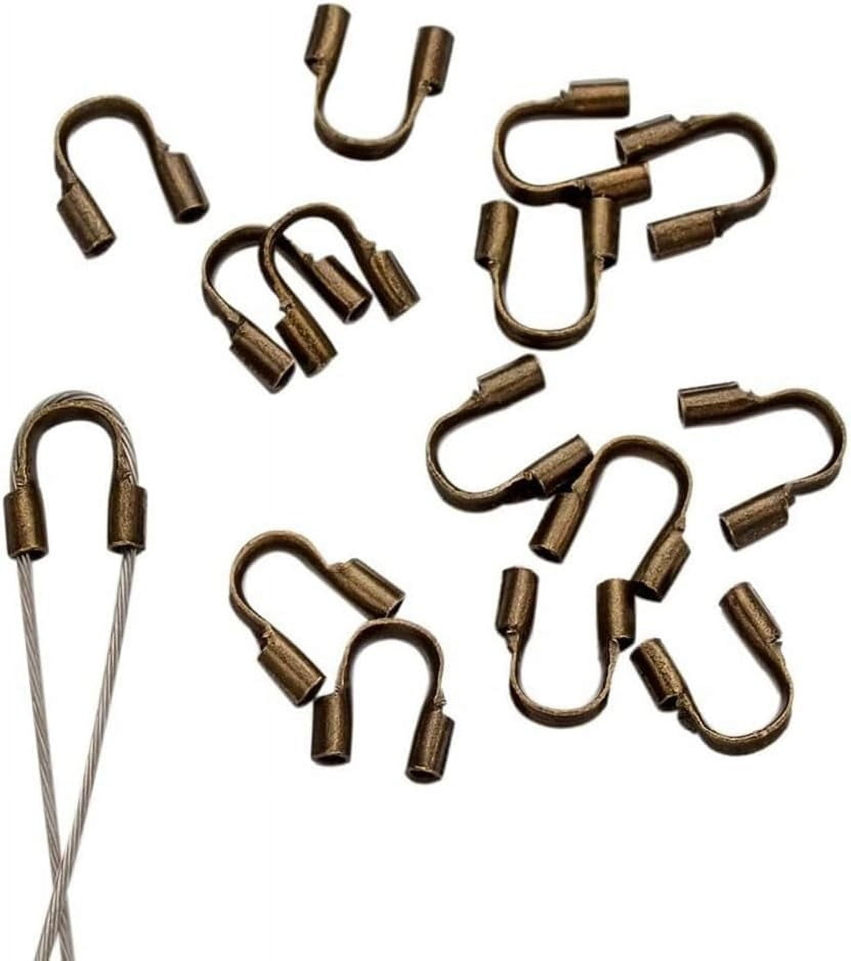 100 Pcs Brass Wire Guardian U Shape Wires Guard Loops Thread Protector ...