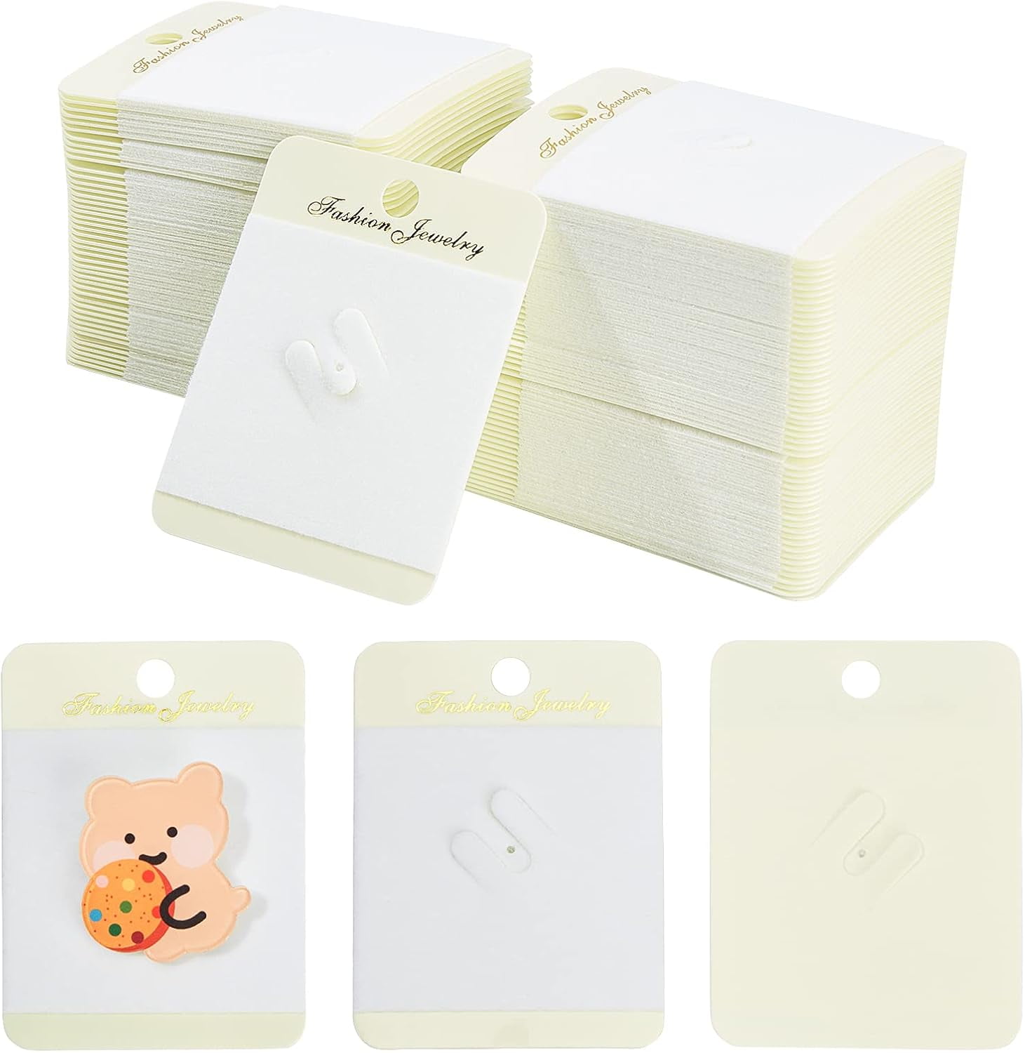 100 Pcs Brooch Display Cards Plastic Hanging Brooch Display Cards ...