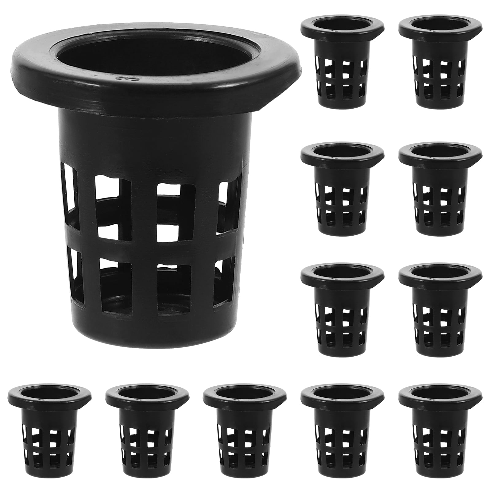 RENACLIPY 100Pcs Black Hydroponic Planter Mesh Cups for Garden Plants ...