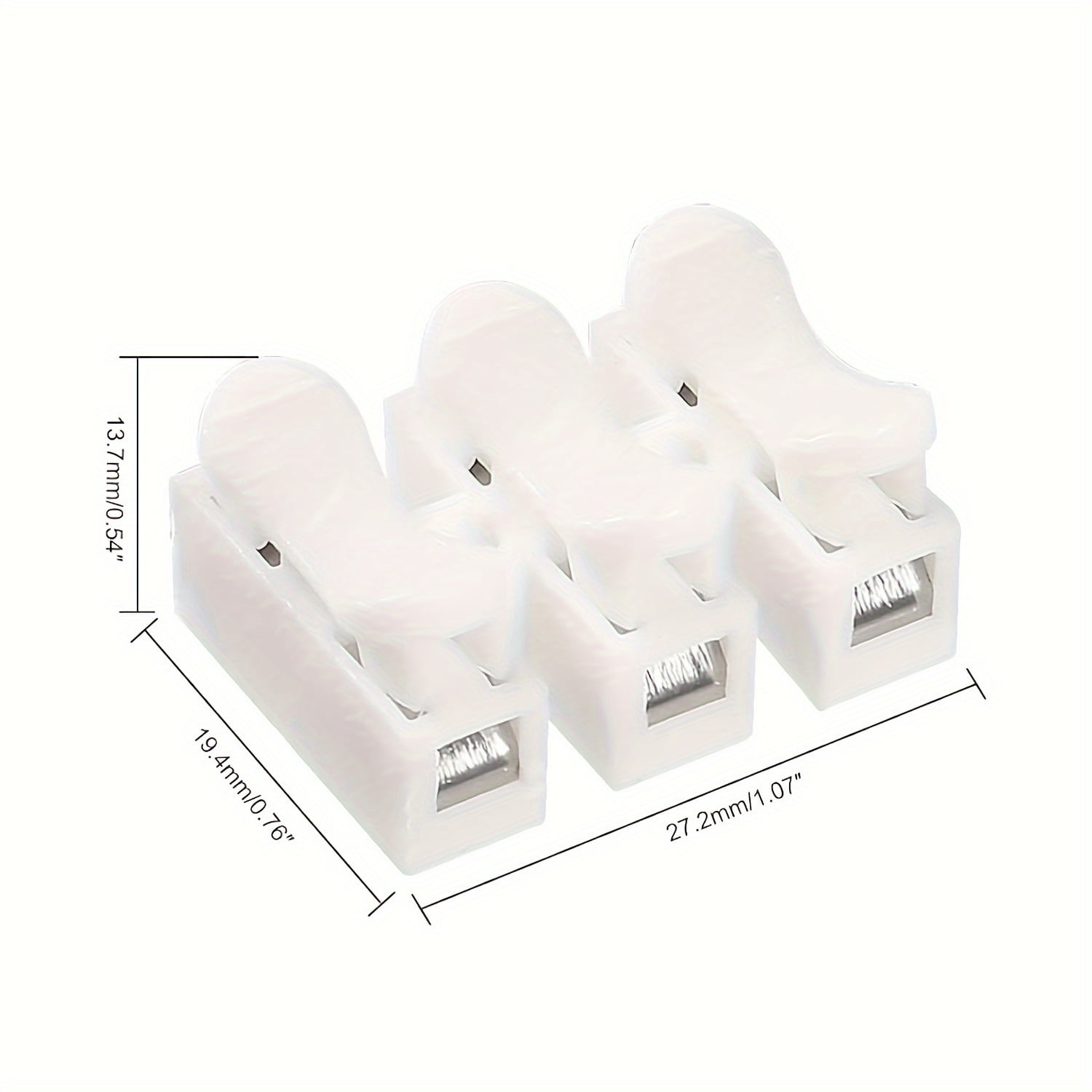 100 Pcs CH1 CH2 CH3 Quick Cut Lock Spring Wire Connector Screw LED ...