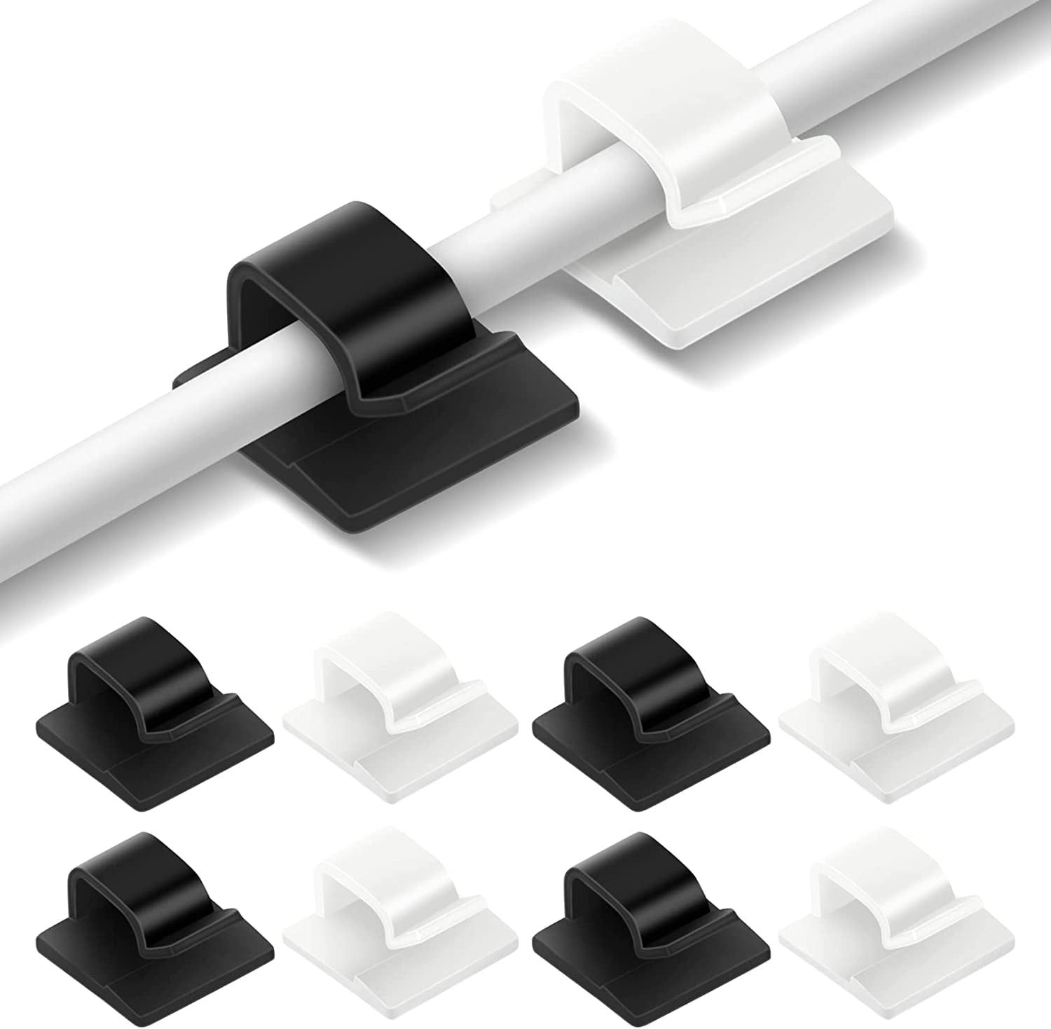 100 Pcs Cable Clips, Adhesive Cable Organizer Cord Holder Wire Clip ...