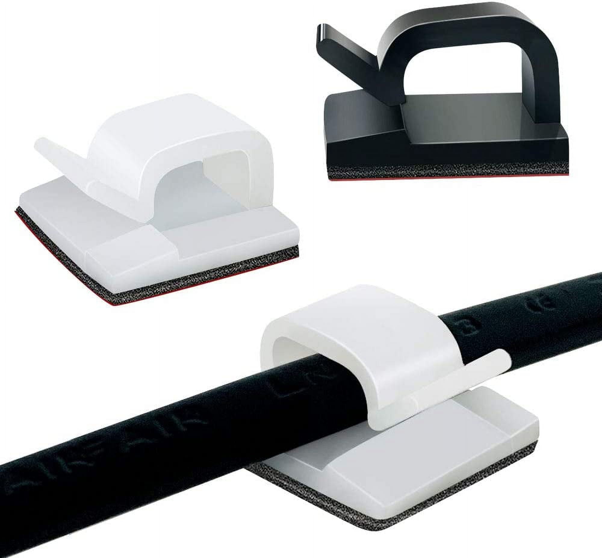 100 Pcs Cable Clips Cord Organizer,Cable Management Secure Clips ...