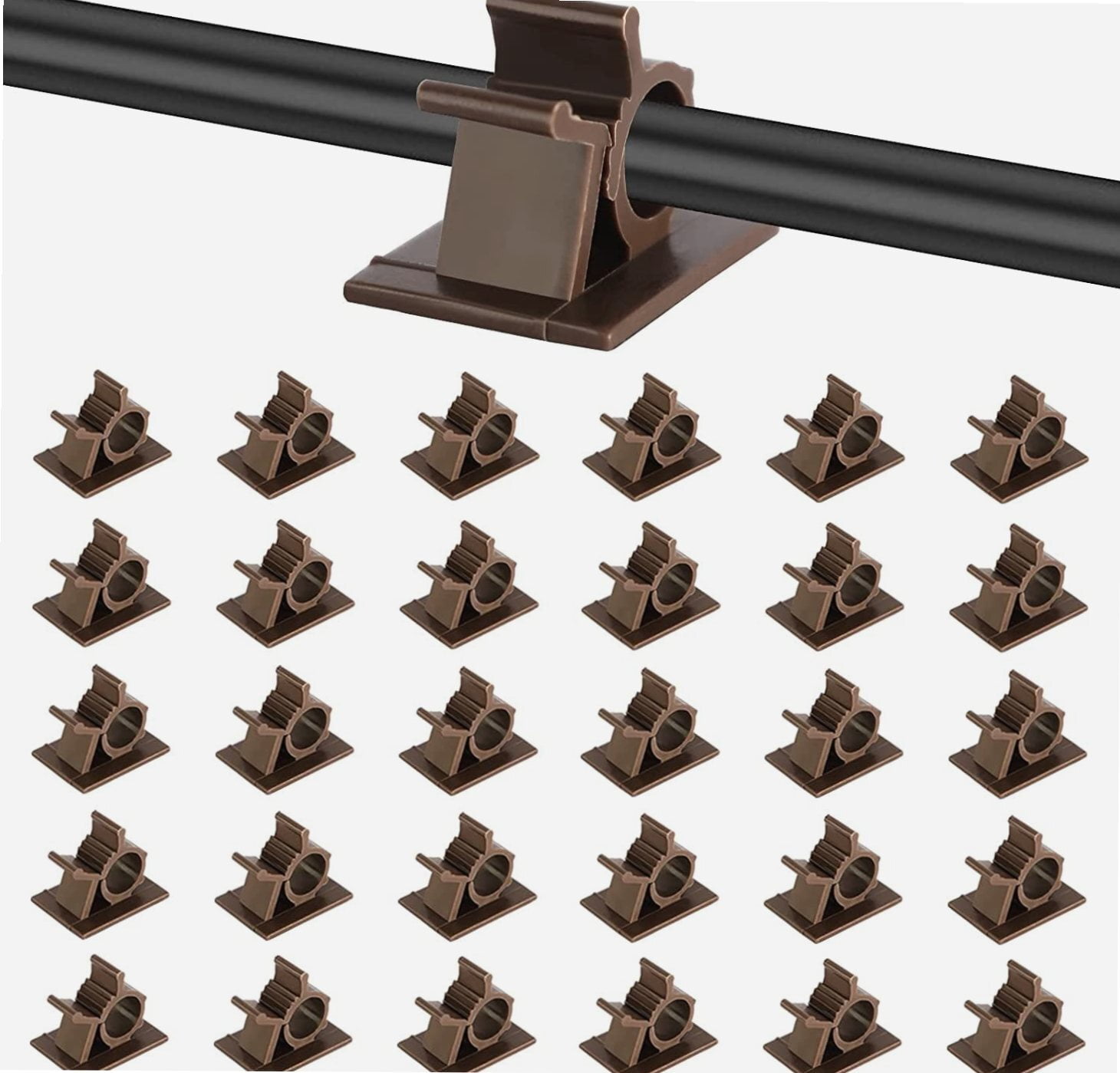 100 Pcs Cable Clips Cord Organizer,Cable Management Secure Clips ...