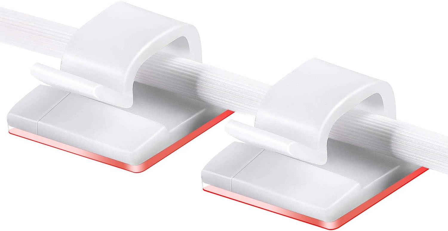 100 Pcs Cable Clips Self-Adhesive Wire Clips Car Cable Organizer Cable ...