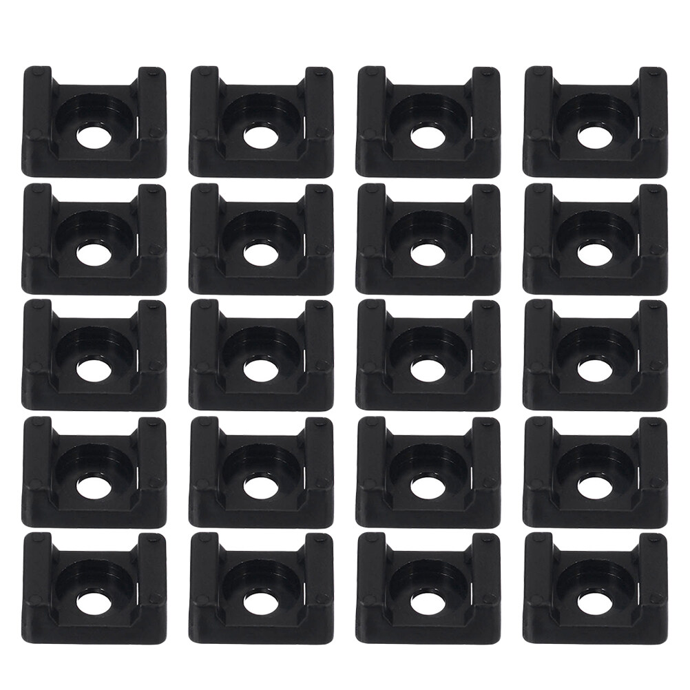 100 Pcs Cable Tie Clamps Zip Holder Ties Car Mounting Black - Walmart.com