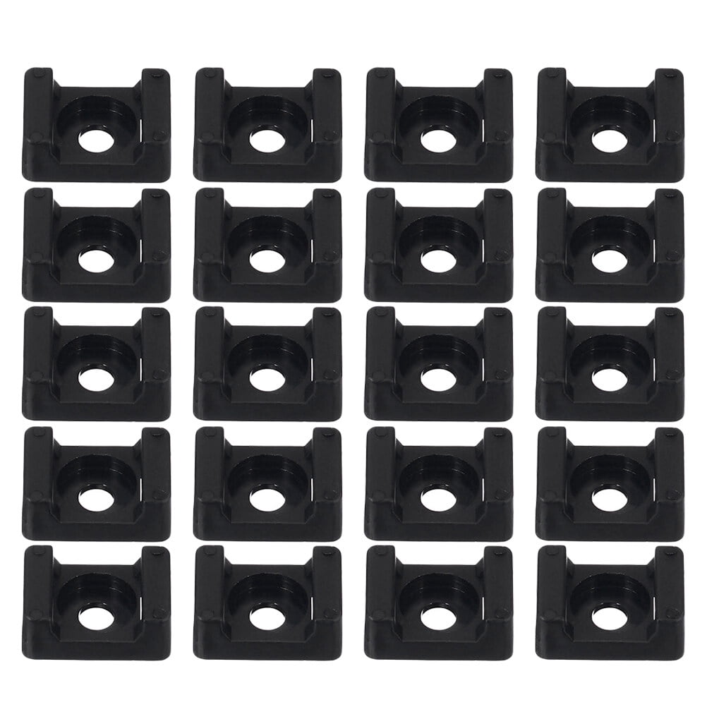 100 Pcs Cable Tie Holder Ties Organizer Mount Cord Clips for Wall Zip ...