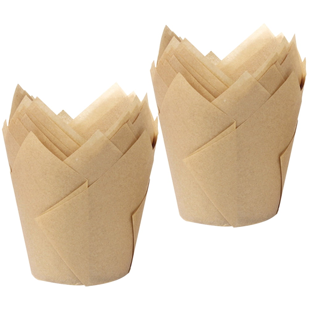 100 Pcs Paper Cake Cups Cupcake Liners Holders for Baking, Portable ...